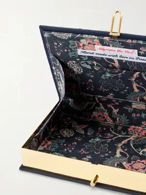 OLYMPIA LE-TAN Park City Embroidered Canvas Clutch