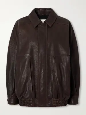 NOUR HAMMOUR Dalma Full-grain Leather Jacket