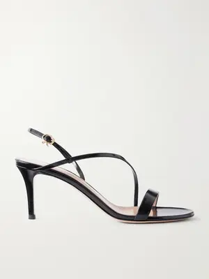 GIANVITO ROSSI Manhattan 70 Leather Sandals - Black