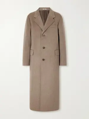 Auralee Moleskin Cashmere Coat - Brown