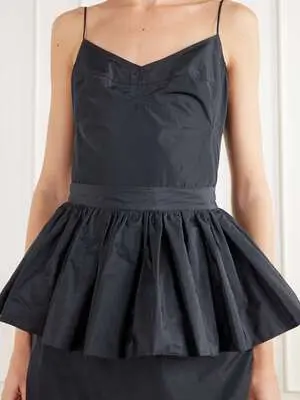 Stella McCartney Peplum Taffeta Midi Dress