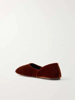 Khaite Jane Velvet Ballet Flats
