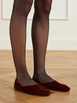 Khaite Jane Velvet Ballet Flats