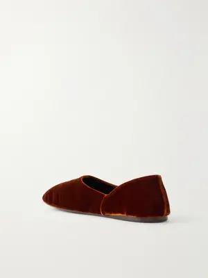 Khaite Jane Velvet Ballet Flats