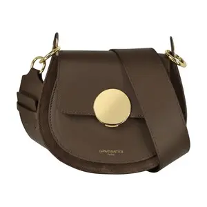 LE PARMENTIER Yucca Suede & Leather Shoulder Bag Chocolate - Brown