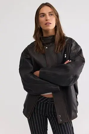 AGOLDE Danver Moto Leather Jacket