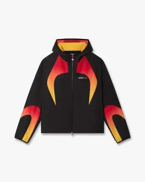 Casablanca Black & Gradient Zip-up Hooded Jacket - Orange