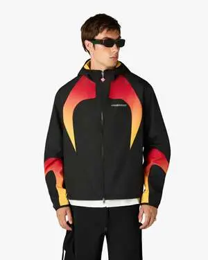 Casablanca Black & Gradient Zip-up Hooded Jacket