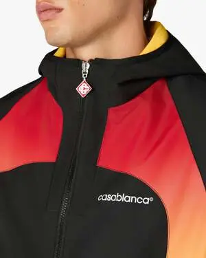 Casablanca Black & Gradient Zip-up Hooded Jacket