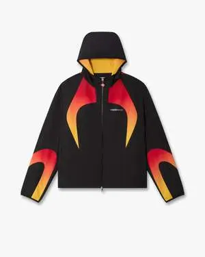 Casablanca Black & Gradient Zip-up Hooded Jacket