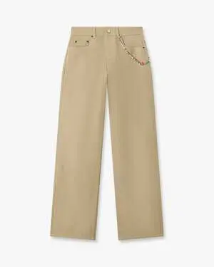 Casablanca Beige Desert Canvas Denim Jeans