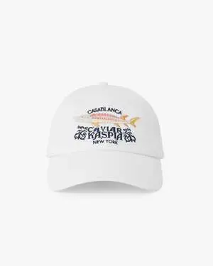 Casablanca White Casa Kaspia New York Embroidered Cap By - Multicolor