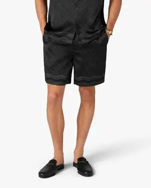 Casablanca Radiating Monogram Silk Shorts