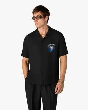Casablanca Sahara Twilight Short Sleeve Silk Shirt