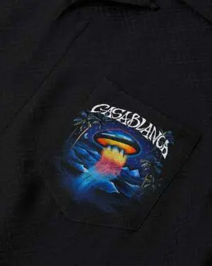 Casablanca Sahara Twilight Short Sleeve Silk Shirt
