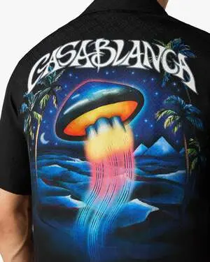 Casablanca Sahara Twilight Short Sleeve Silk Shirt