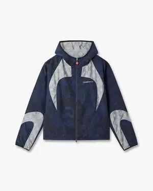 Casablanca Heatmap Zip-up Hooded Jacket - Blue