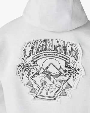 Casablanca Grey Eveil Ancestral Applique Hooded Sweatshirt