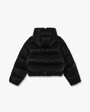Casablanca Lacquered Cropped Nylon Puffer Down Jacket