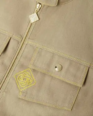Casablanca Beige Desert Canvas Denim Jacket