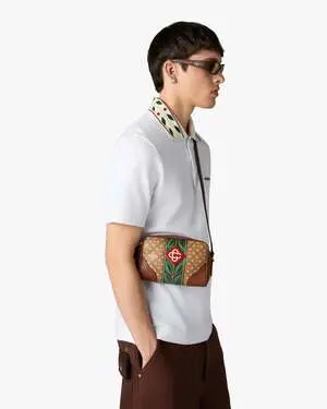 Casablanca Beige Monogram Crossbody Bag By