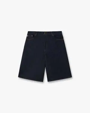 Casablanca Indigo Raw Denim Shorts - Multicolor