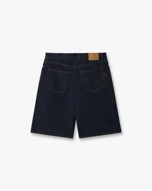 Casablanca Indigo Raw Denim Shorts