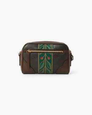 Casablanca Dark Brown Monogram Crossbody Bag By