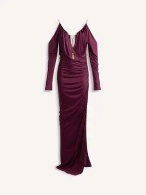 Balmain Long Flowing Jersey Dress