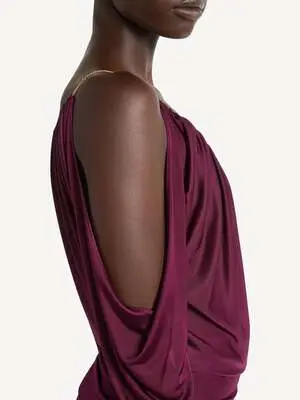 Balmain Long Flowing Jersey Dress