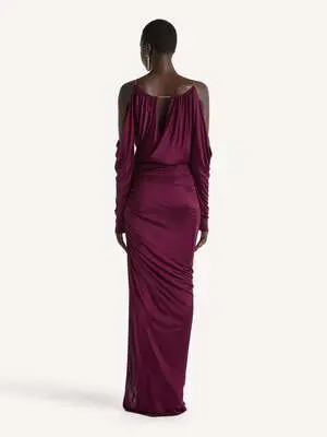 Balmain Long Flowing Jersey Dress