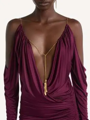 Balmain Long Flowing Jersey Dress