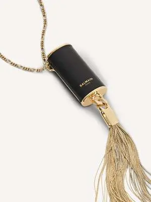 Balmain Ophir Lighter Holder In Smooth Leather