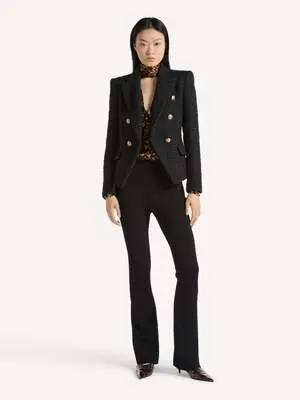 Balmain Tweed 6-button Jacket - Black