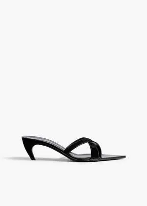 Khaite Sophie Kitten Heel Sandal - Black