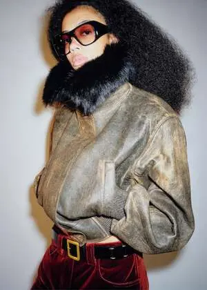 Khaite Rocco Jacket In Leather With Shearling
