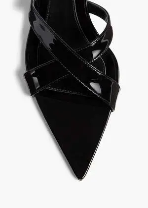 Khaite Sophie Sandal In Patent Leather