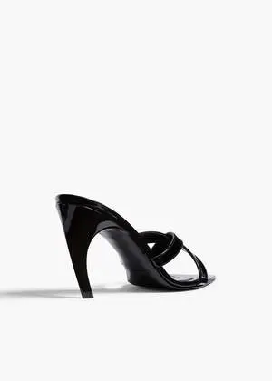 Khaite Sophie Sandal In Patent Leather