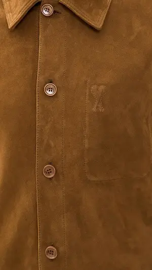AMI Paris Buttoned Suede Jacket