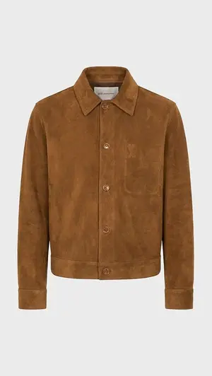 AMI Paris Buttoned Suede Jacket