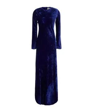SEMICOUTURE Semi Couture Long-sleeve Velvet Dress - Black