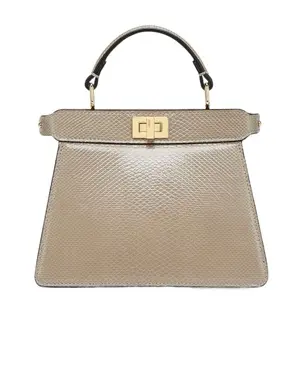 Fendi Dove-grey Karung Leather Bag - Gray