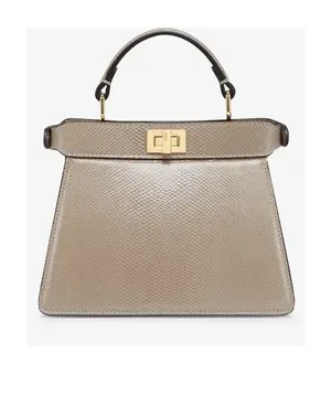 Fendi Dove-grey Karung Leather Bag