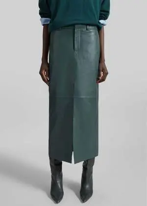 THE FRANKIE SHOP Maybelle Front-slit Pencil Skirt - Gray