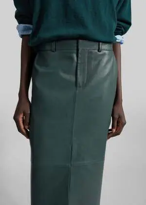 THE FRANKIE SHOP Maybelle Front-slit Pencil Skirt - Gray