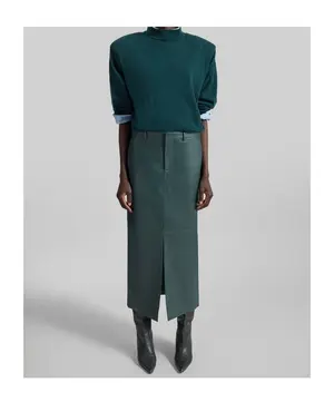 THE FRANKIE SHOP Maybelle Front-slit Pencil Skirt - Gray
