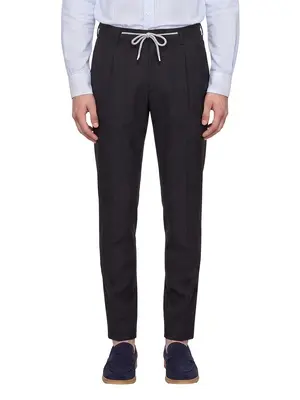 Eleventy Drawstring Pleated Trousers