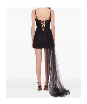 MARIA LUCIA HOHAN Latifa Lace-trimmed Ruched Mini Dress