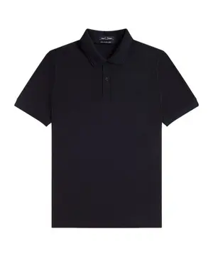 Fred Perry Logo Piqué Polo Shirt - Black