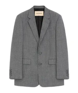 Valentino Garavani Long-sleeved Blazer - Gray